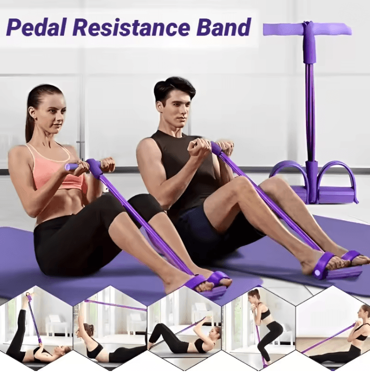 FlexCore 4 Tube Pedal Resistance Band Full Body Fitness Trai | Inspire ...