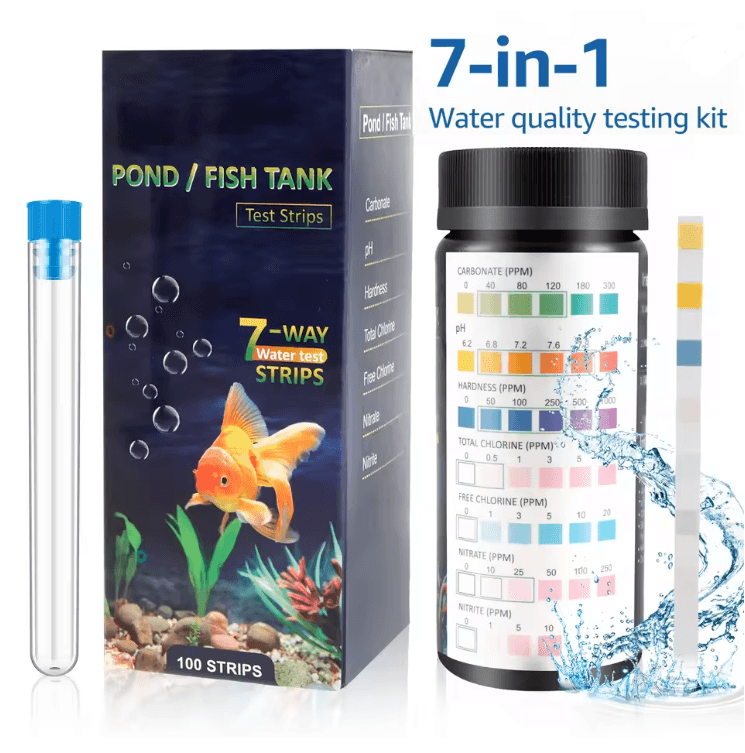 AquaCheck 7 in 1 Aquarium Water Test Strips 100 Count Kit | Inspire Uplift