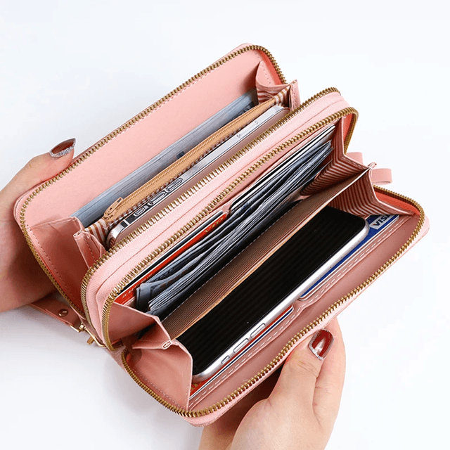 Fashion Embossed Long Zipper Wallet Large Capacity Phone Poc | Inspire ...