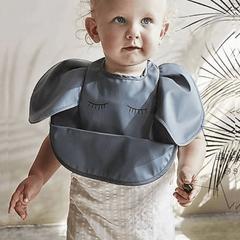 Waterproof Baby Bib with Sleeves Soft PU Feeding Bib with Po | Inspire ...