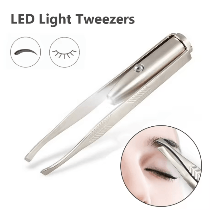 LED Lighted Eyebrow Tweezers for Precise Brow Shaping | Inspire Uplift