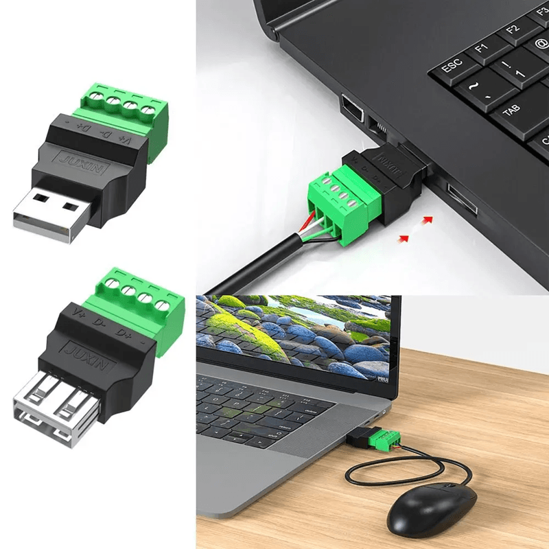 USB Type A Terminal Adapter Connector USB 20 Male Female Plu | Inspire ...