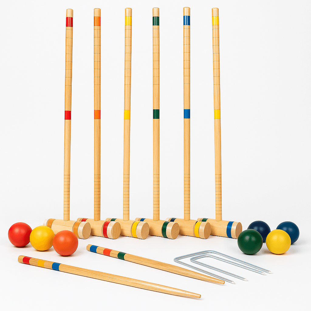 6-Player Wooden Croquet Set with Carrying Case – Backyard La | Inspire ...