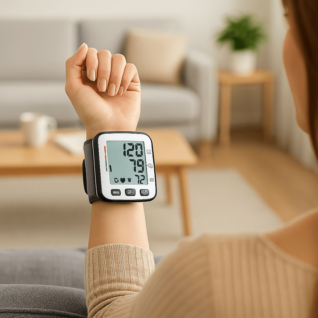 Automatic One-Touch Wrist Blood Pressure and Pulse Monitor w | Inspire ...