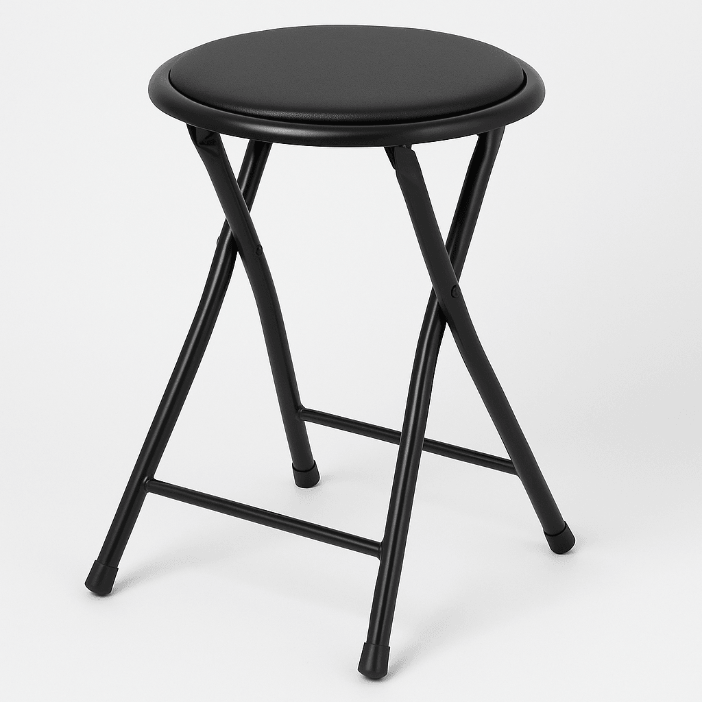 18 in Cushioned Folding Stool Compact Lightweight and Suppor | Inspire ...