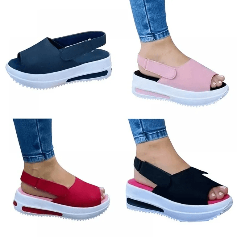 Women's Summer Peep Toe Sandals Lightweight Breathable Non S | Inspire ...