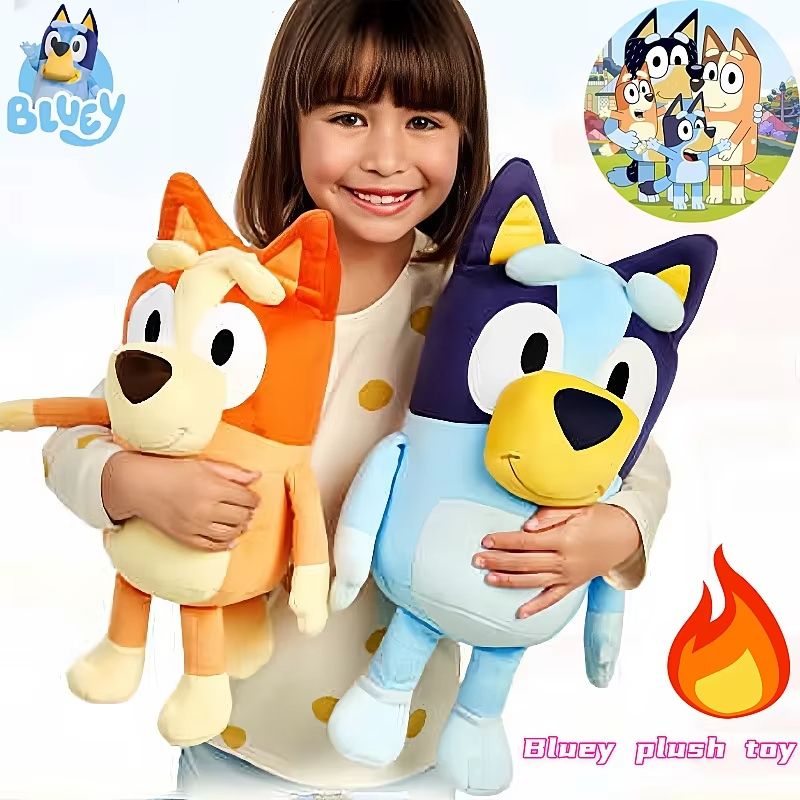 Bluey and Bingo Plush Toy Set – Soft Cartoon Dog Dolls in 17 | Inspire ...