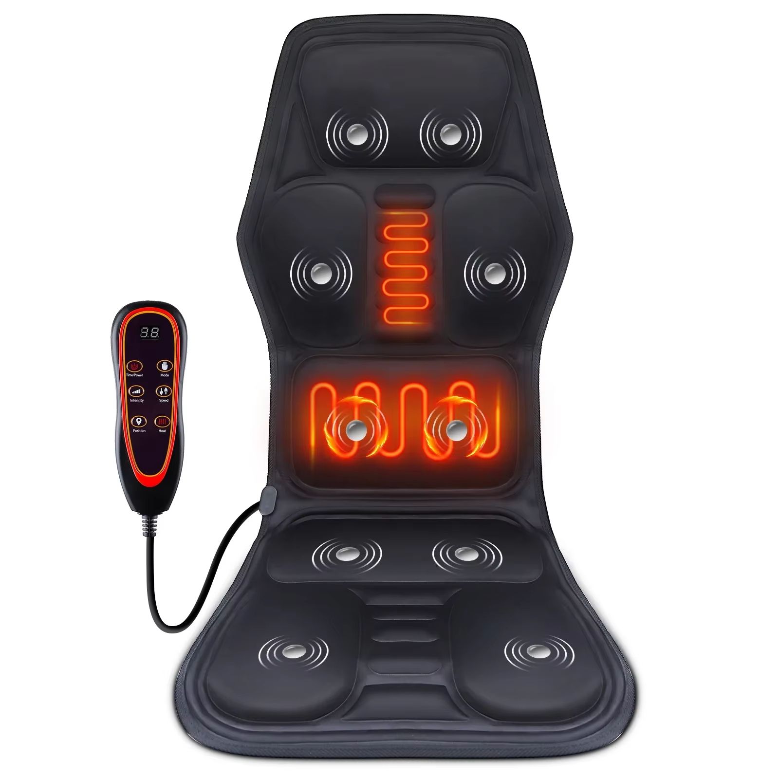 Infrared Heating Back Massager Cushion – Full-Body Vibrating | Inspire ...