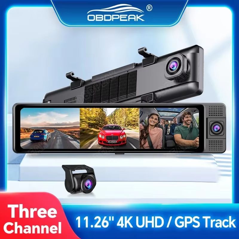 OBDPEAK 4K Triple Dash Cam with GPS – Front, Inside & Rear C | Inspire ...