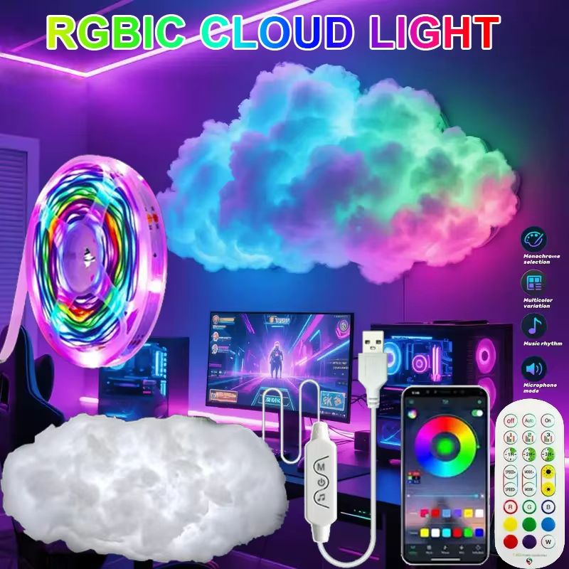 DreamCloud Pro DIY RGBIC LED Cloud Ceiling Light Strip | Inspire Uplift