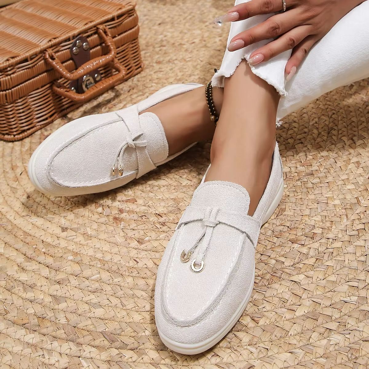 Everyday Comfort Retro Soft-Leather Slip-On Flats | Inspire Uplift