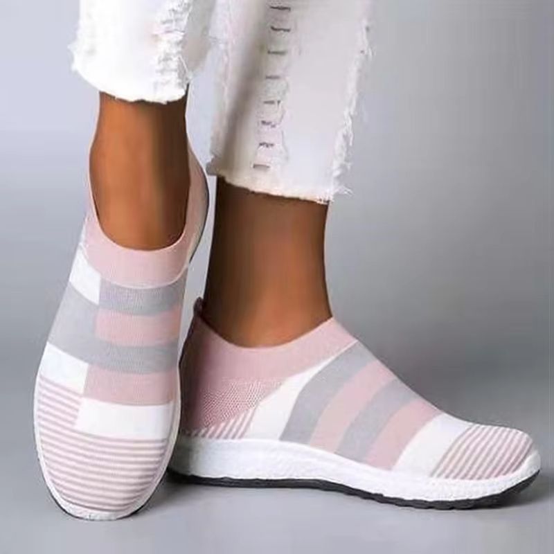 Women Knitted Sneakers Casual Flat Vulcanized Shoes Mix Colo | Inspire ...
