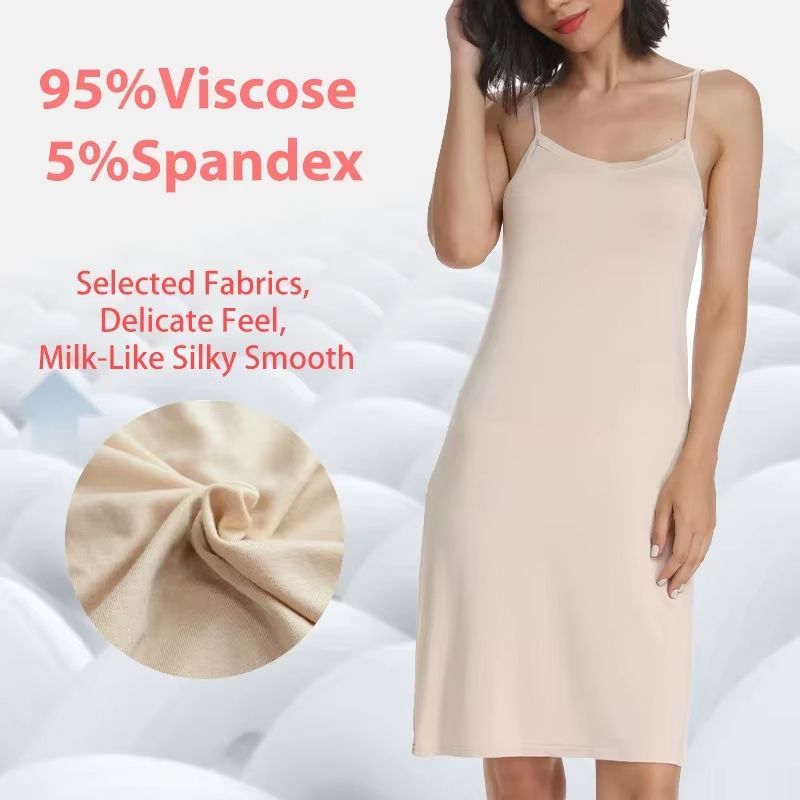 Womens Elegant Solid Sling Dress Compression Slip Sleeveless | Inspire ...
