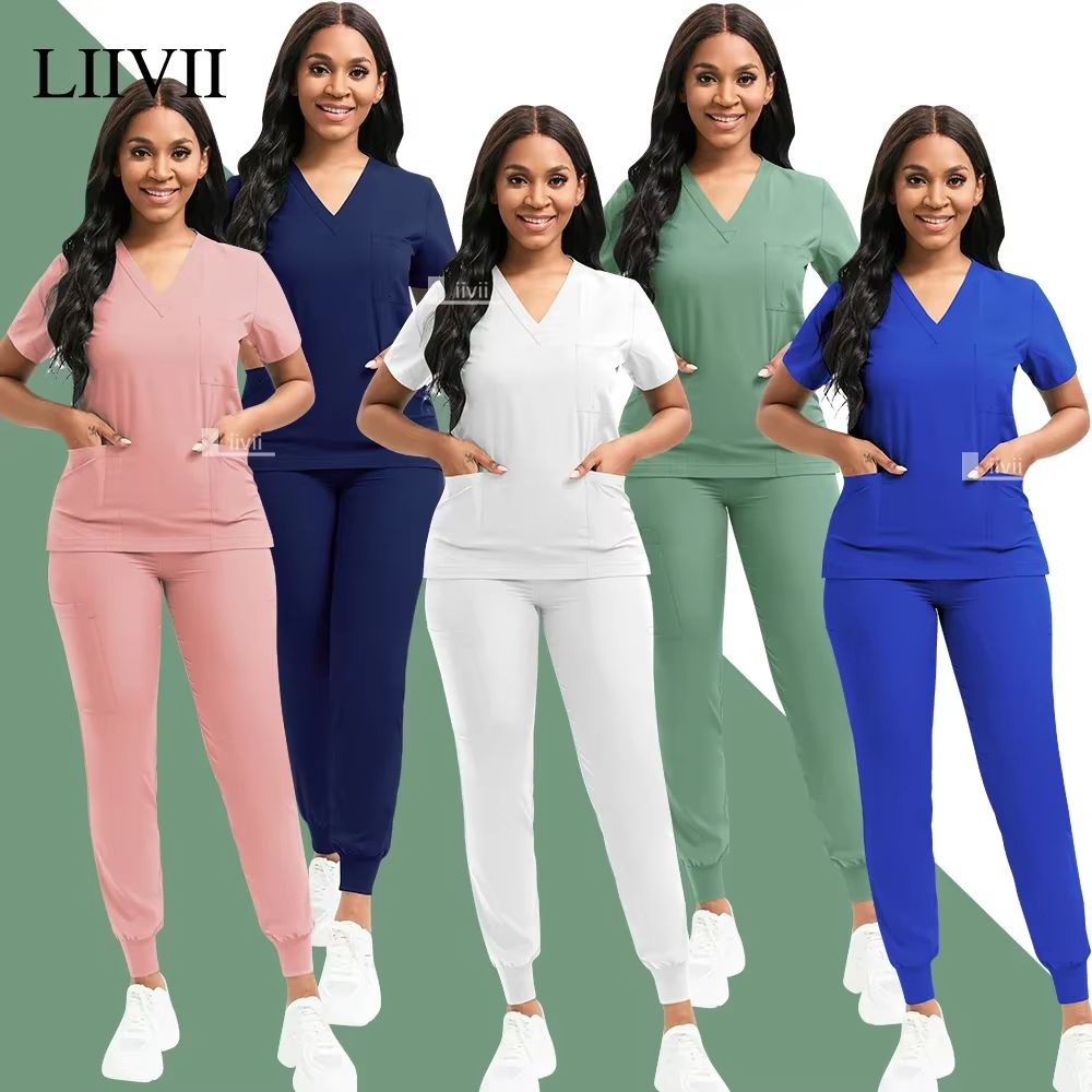 Medical Nurse Uniform Two Piece Scrubs Set for Women and Men | Inspire ...