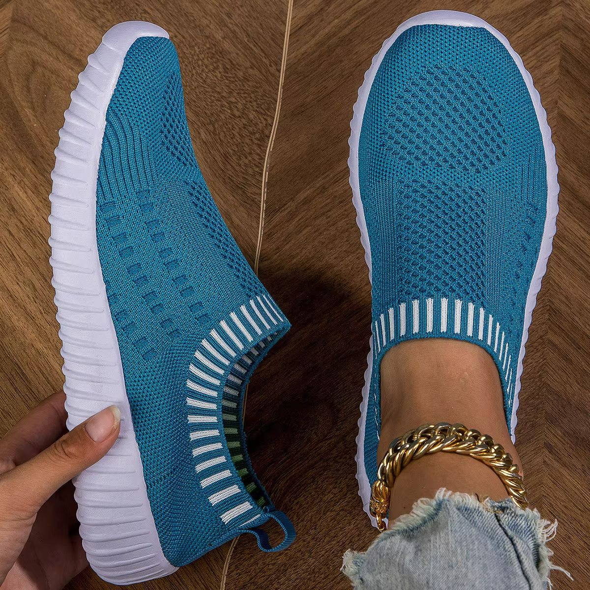 Women's Breathable Knit Sneakers – Lightweight Mesh Casual W | Inspire ...