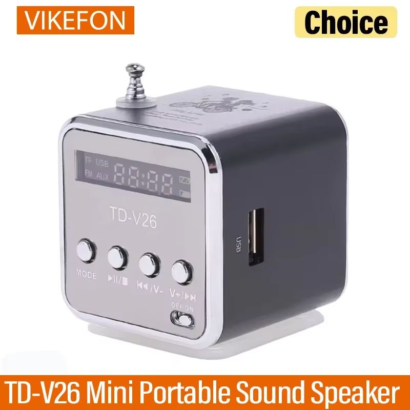 VIKEFON TD-V26 Mini Bluetooth Speaker with FM Radio – Portab | Inspire ...