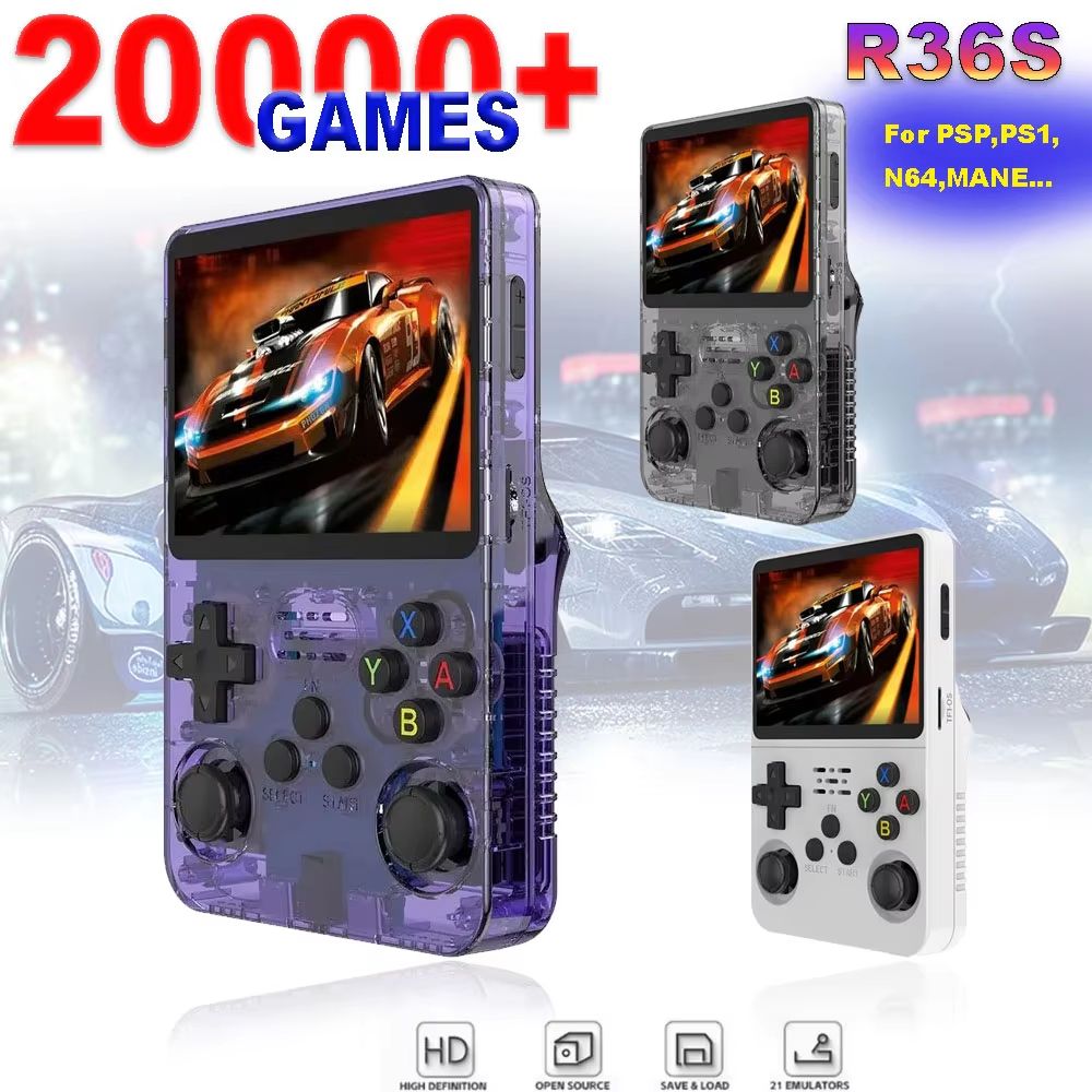 R36S Handheld Retro Game Console – 3.5inch IPS Screen, 64G L | Inspire ...