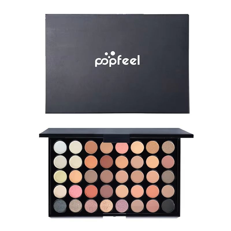 POPFEEL 40-Color Eyeshadow Palette – Long-Lasting Brown & Pi | Inspire ...
