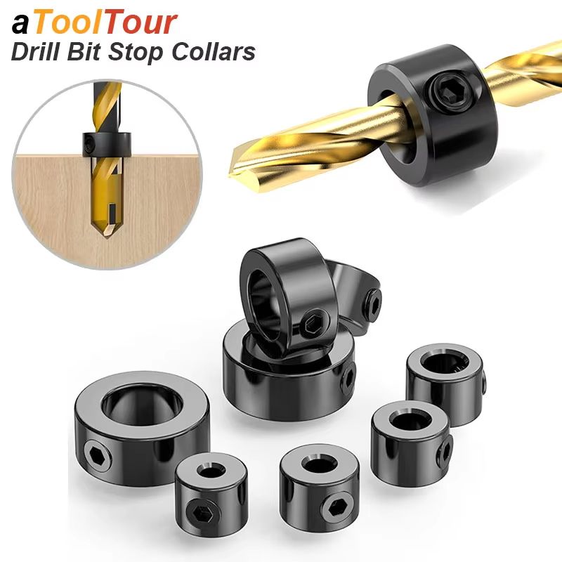 Adjustable Drill Stop Collar Set – Precision Depth Limit Rin | Inspire ...
