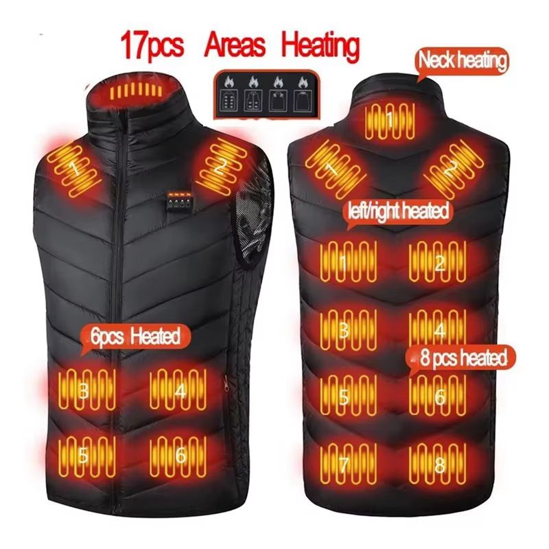 USB Infrared 17-Zone Heated Vest – Men's Electric Winter War | Inspire ...