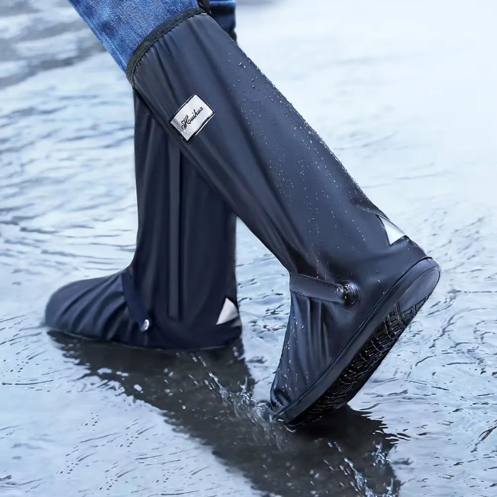 Thickened High-Tube Waterproof Rain Boot Covers – Reusable M | Inspire ...
