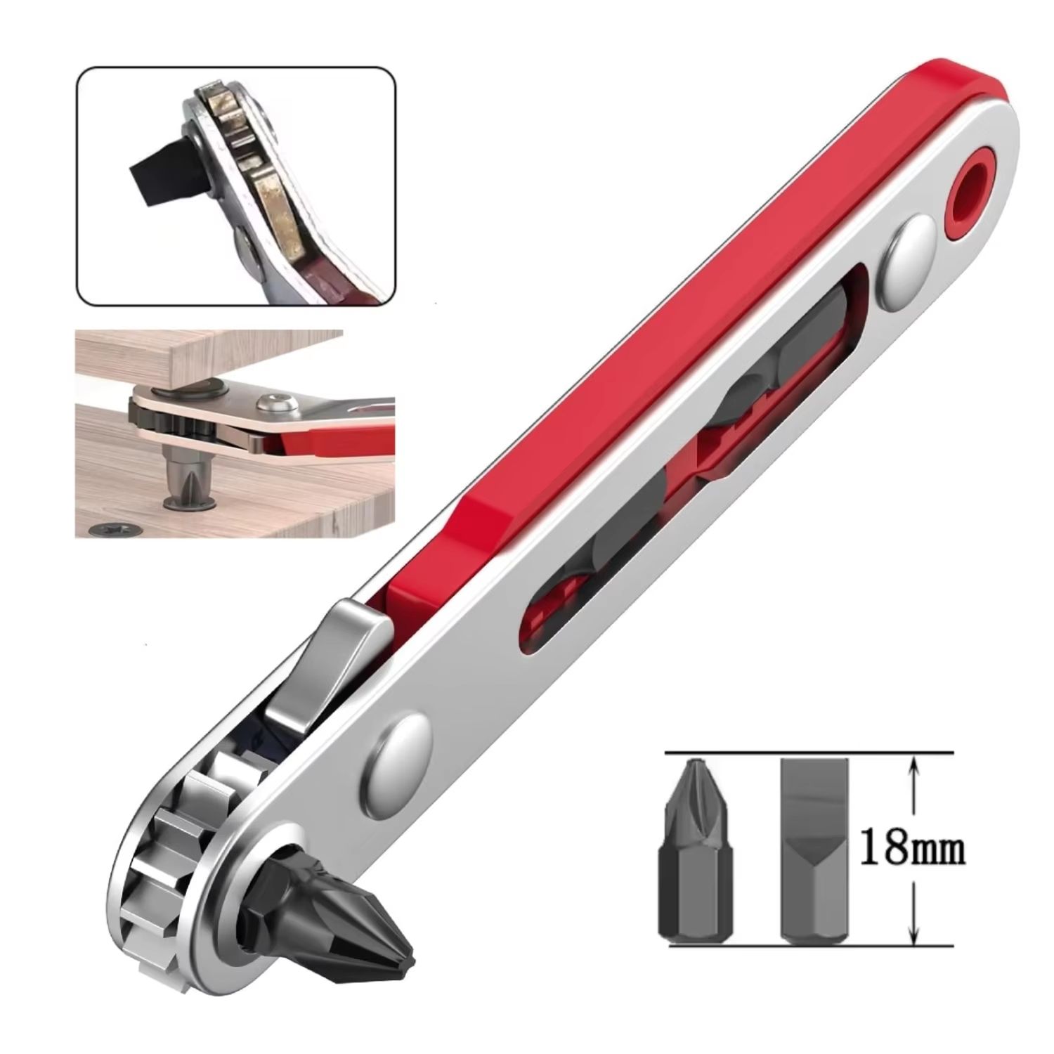 Red Elbow Bidirectional Ratchet Screwdriver – Narrow-Space C | Inspire ...