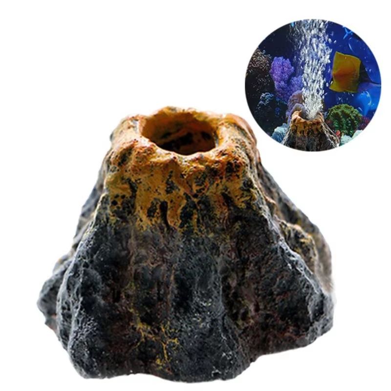 Aquarium Volcano Bubble Stone Air Pump Fish Tank Decoration | Inspire ...