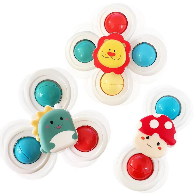3 Piece Suction Cup Spinning Animal Toys For Kids – Window, | Inspire ...