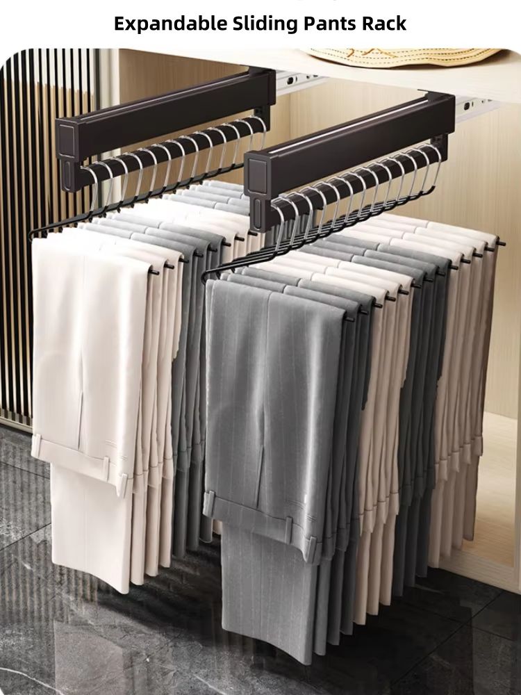 Space-Saving Expandable Sliding Pants Rack | Inspire Uplift