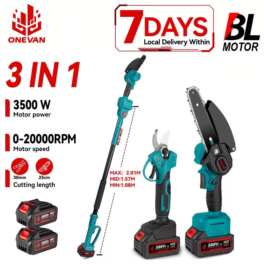 ONEVAN 3500W 2-in-1 Cordless Telescoping Pole Chainsaw and P | Inspire ...
