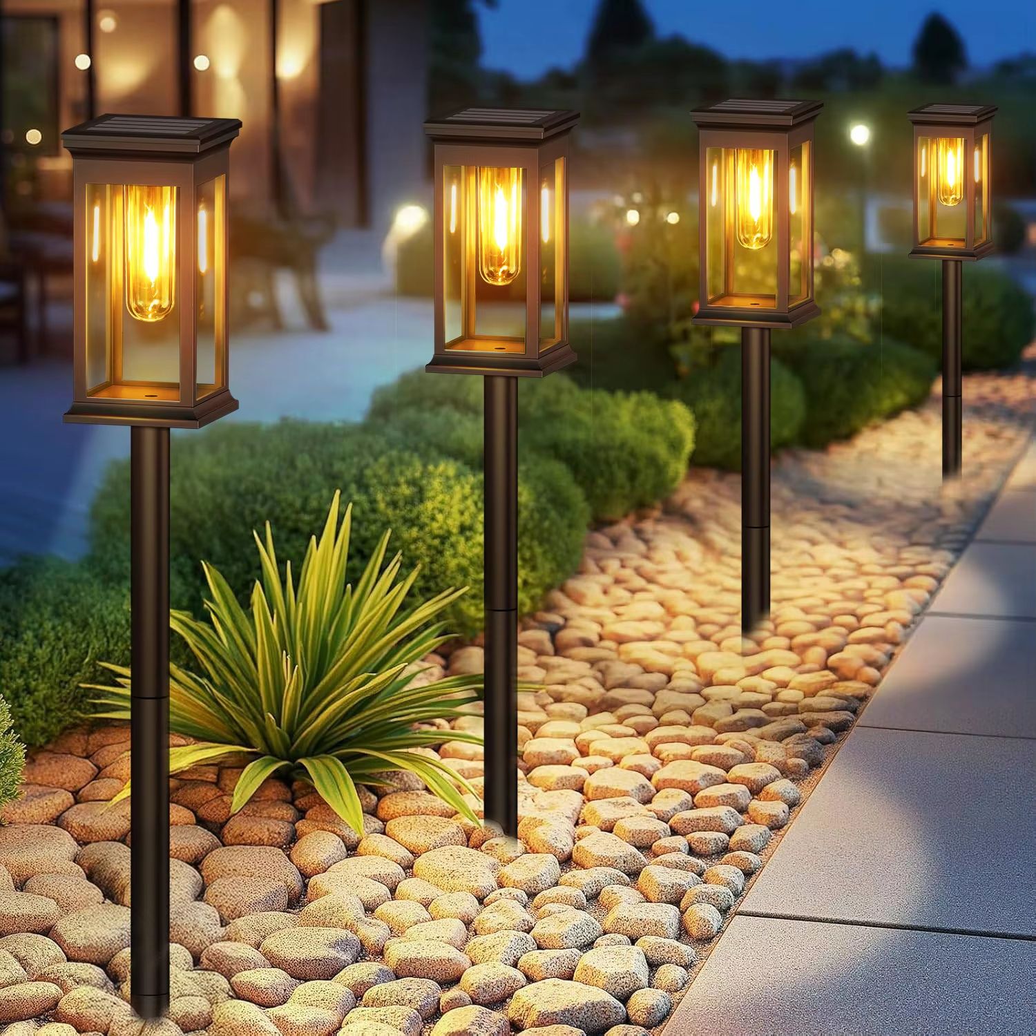 Upgraded Solar Pathway Lights 2700K Warm White Super Bright | Inspire ...
