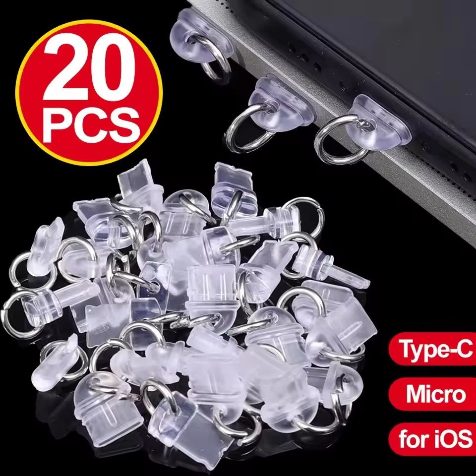 Universal Transparent DIY Charging Port Dust Plugs for iOS T | Inspire ...
