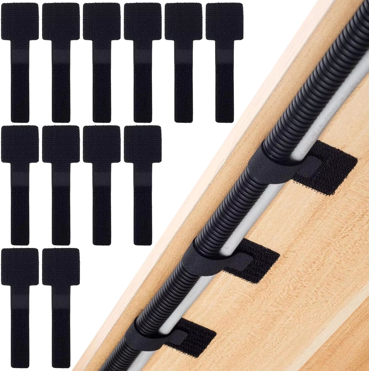 Reusable Self-Adhesive Cable Ties Adjustable Cord Organizer | Inspire ...