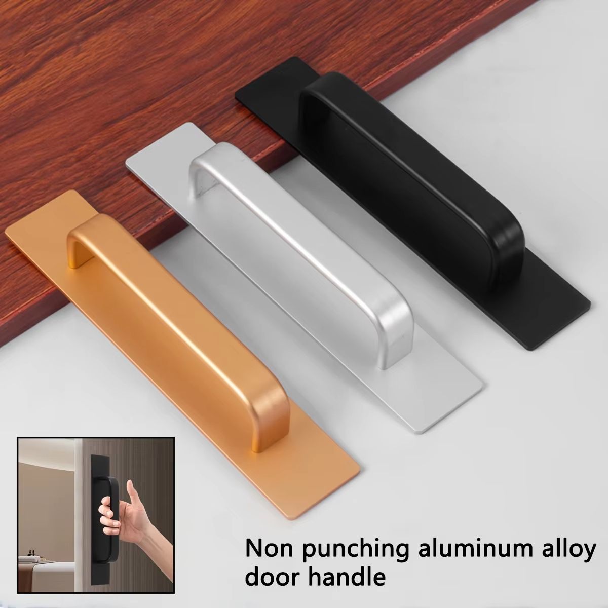 Self-Stick Adhesive Cabinet Handles – Stainless Steel No-Dri | Inspire ...