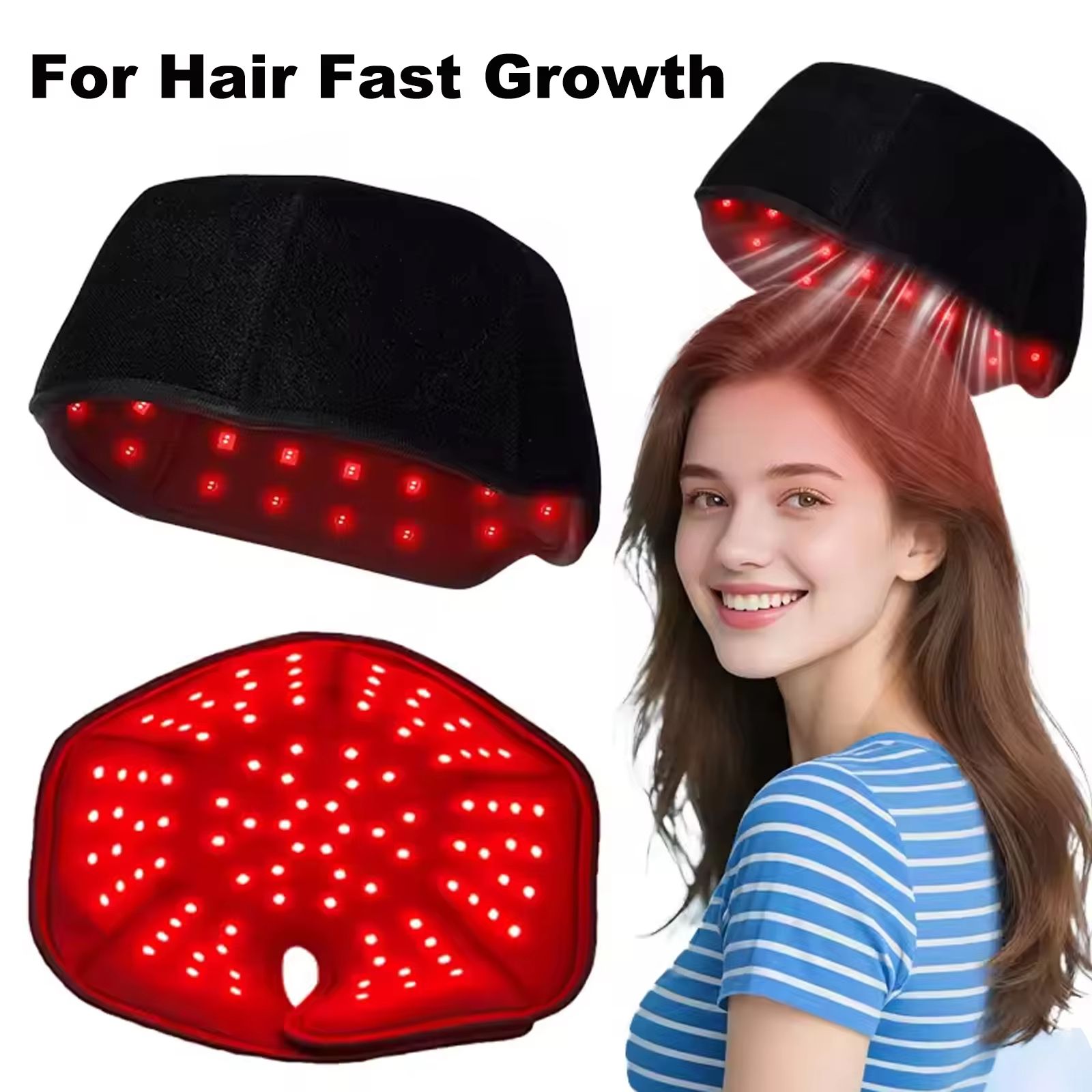 Dual-Wavelength Red Light Hair Growth Cap with 660nm & 850nm | Inspire ...