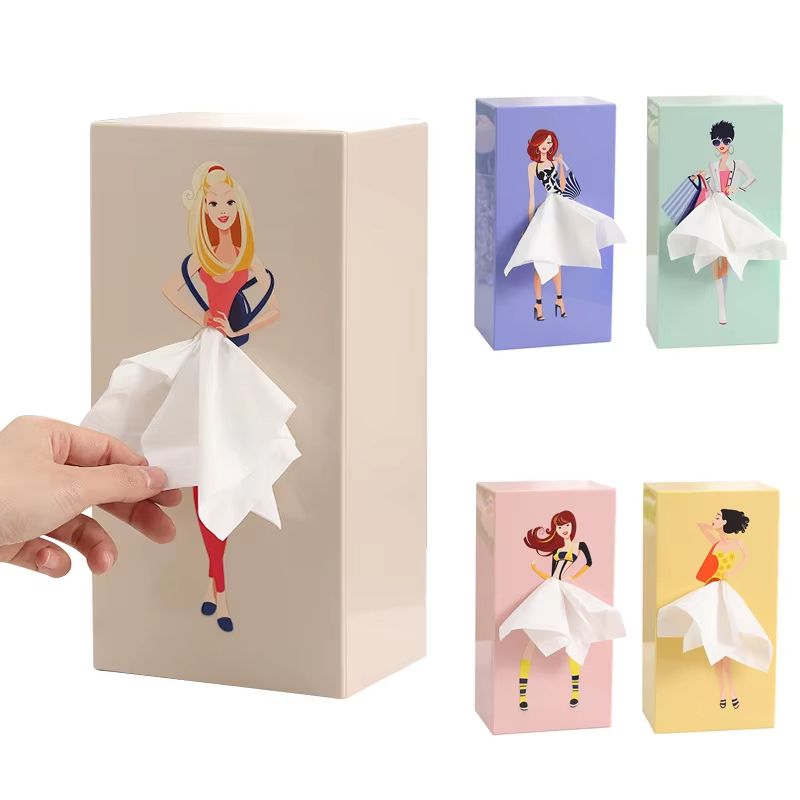 Creative Puffy Skirt Girl Tissue Box – Funny Desktop Tissue | Inspire ...