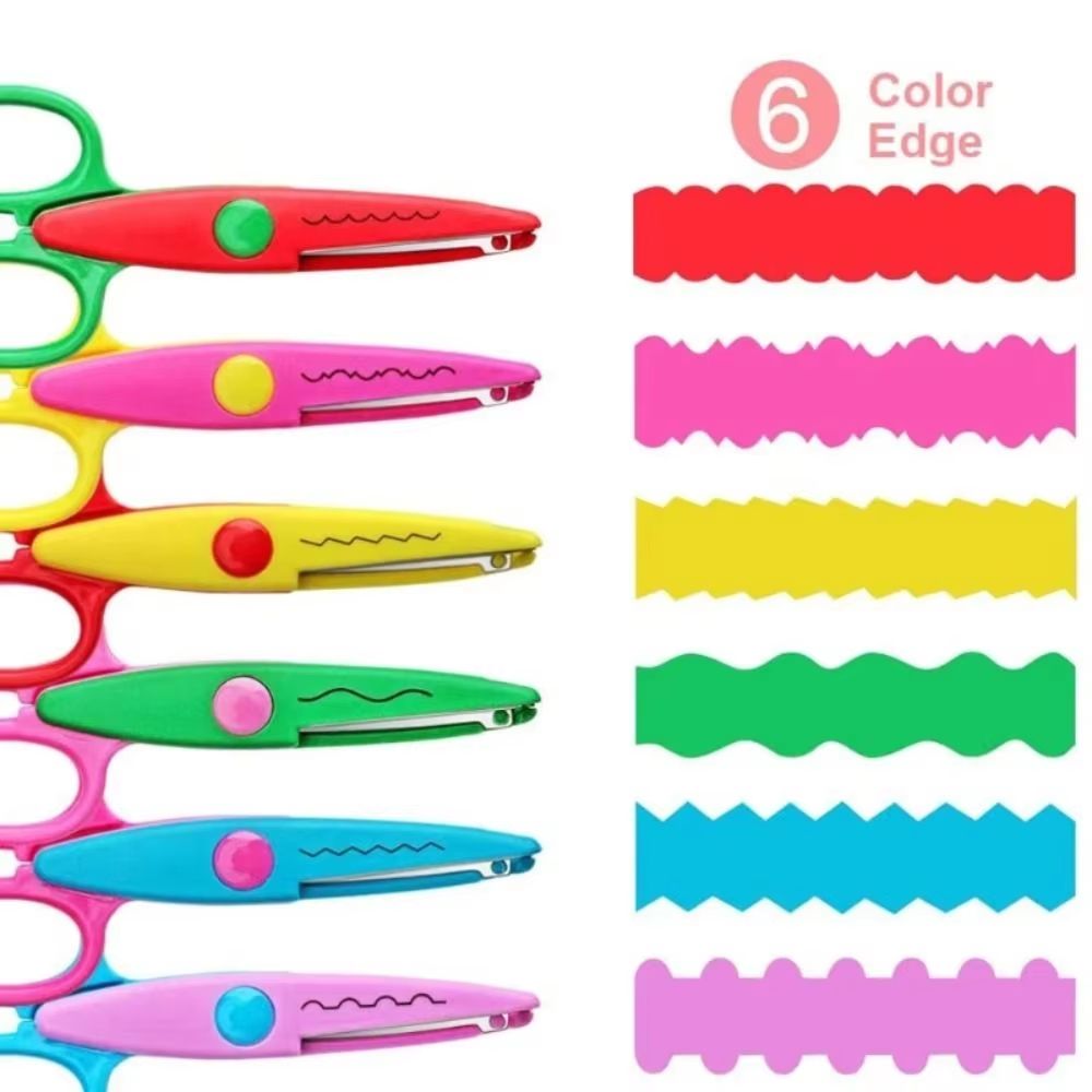 Color Lace DIY Scissors 6.7in Comfortable Grip Wavy Pattern | Inspire ...