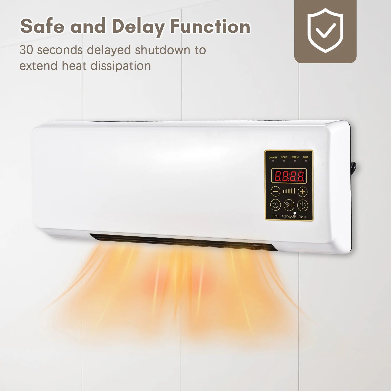 Electric Heater and Fan Combo, Wall Mounted for Bedroom | Inspire Uplift