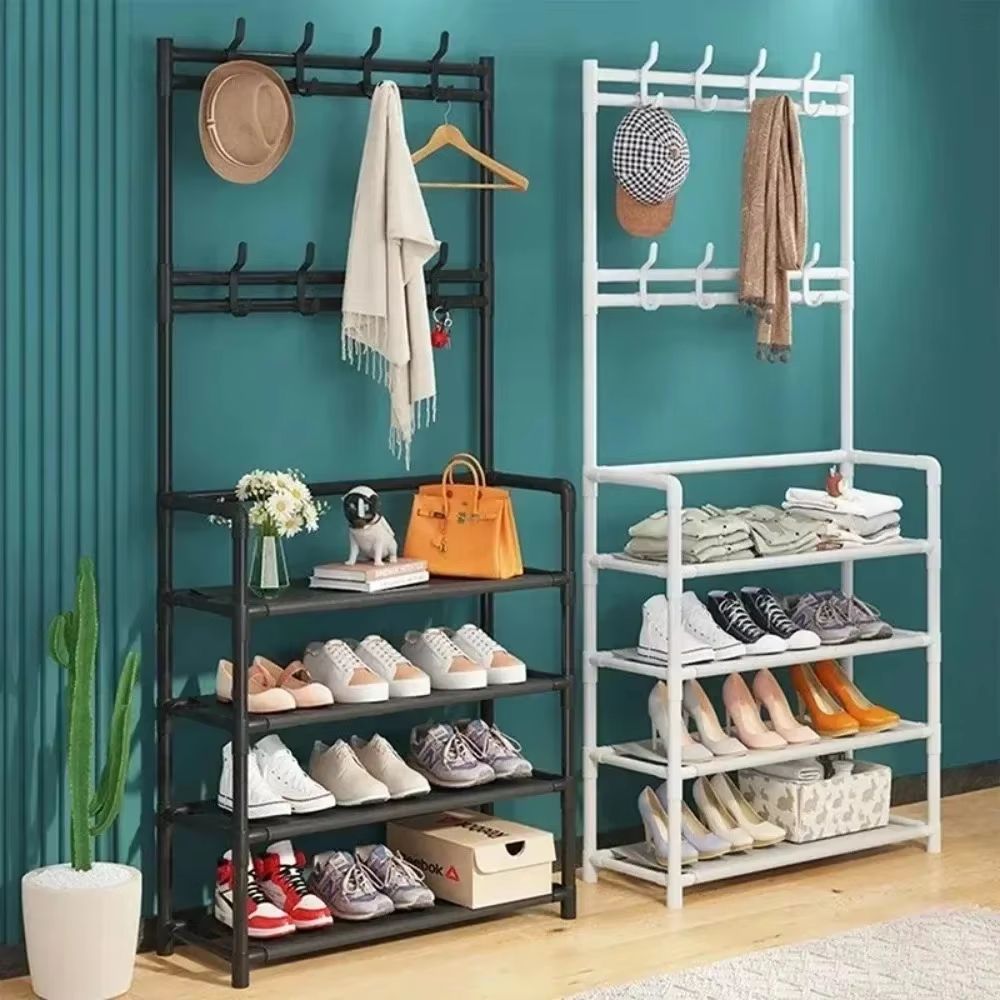 Multi-Layer Clothes and Shoe Organizer Rack Floor-Standing H | Inspire ...