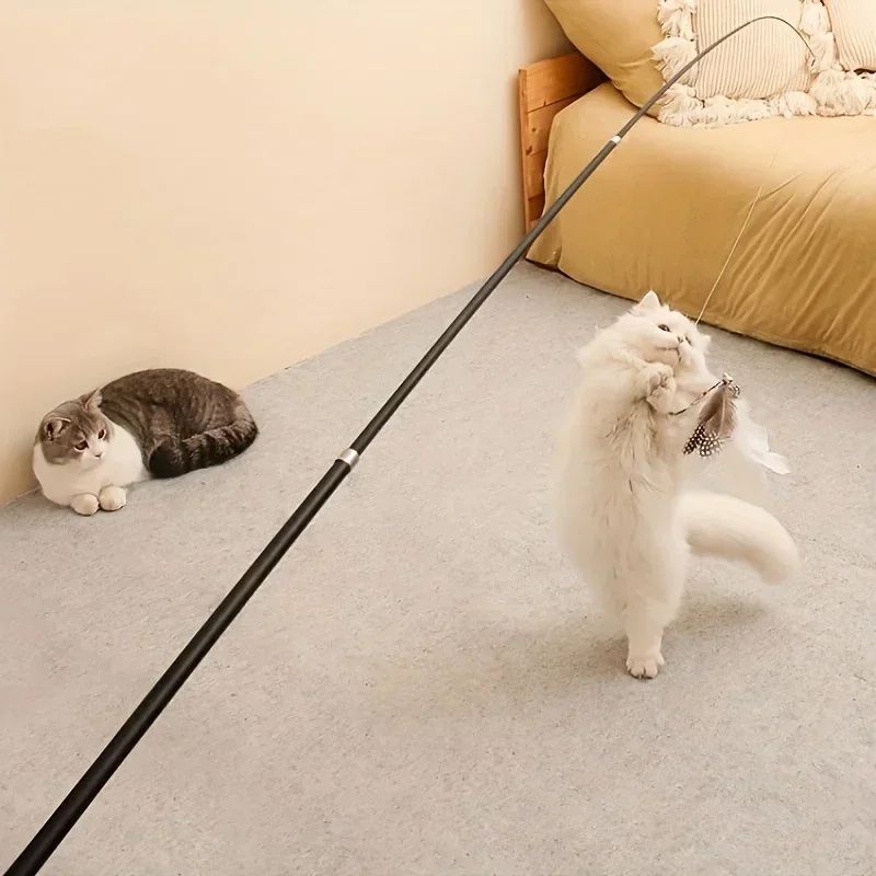 Four-Section telescopic cat wand with Cartoon Handle and Met | Inspire ...