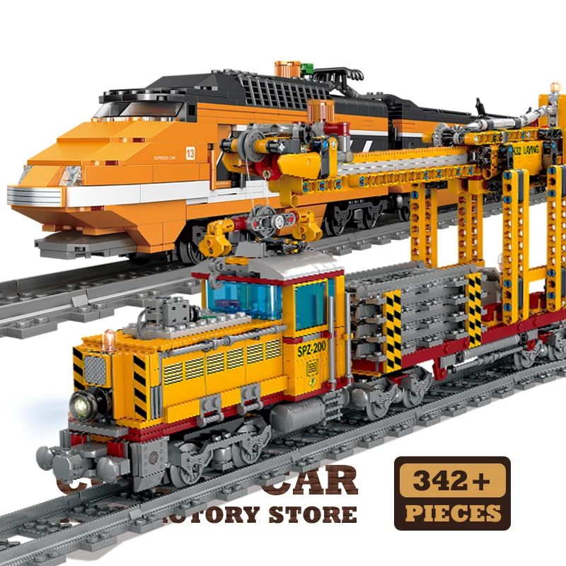 Technical City Power MOC Train Bricks Set with Railway Track | Inspire ...