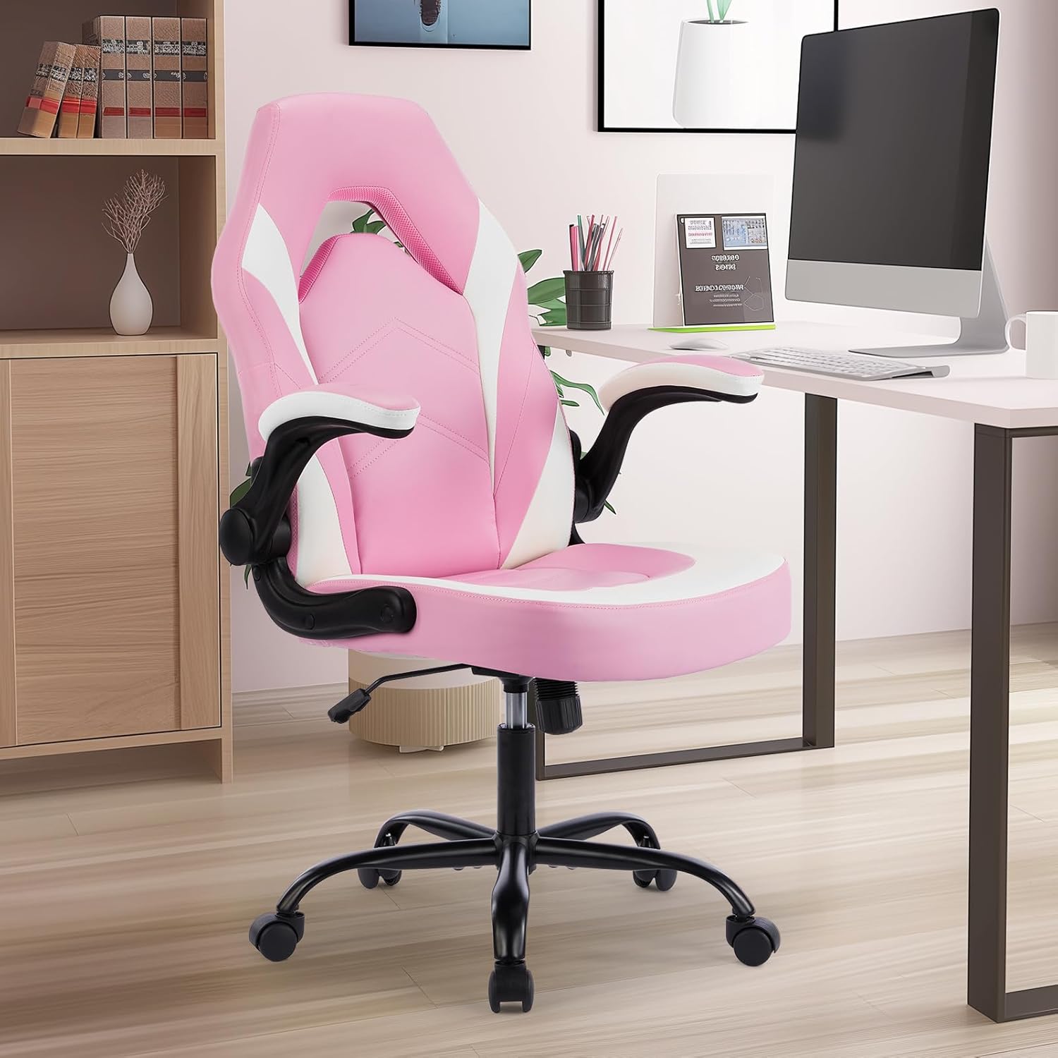 JHK Ergonomic PU Leather Gaming & Office Chair with Flip-Up | Inspire ...