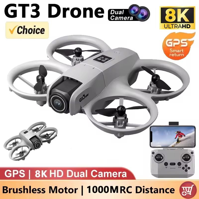 GT3 GPS Dual Camera 8K Drone with Obstacle Avoidance | Inspire Uplift