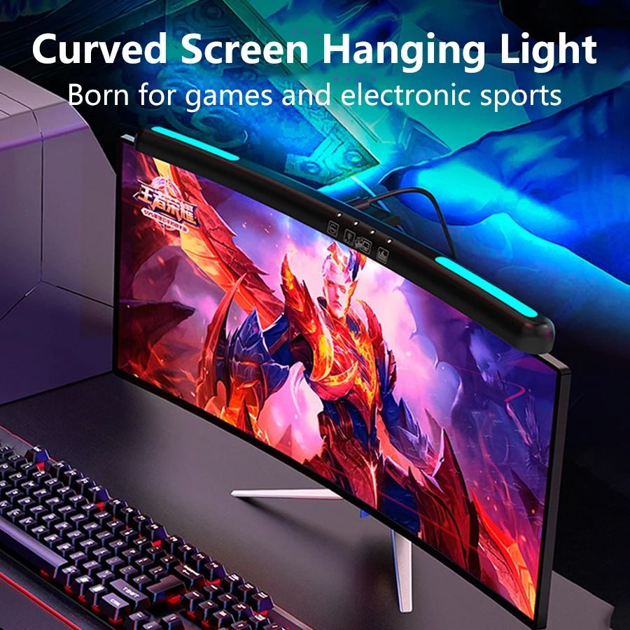 LED Monitor Light Bar with RGB Ambient Lighting for Desk Set | Inspire ...