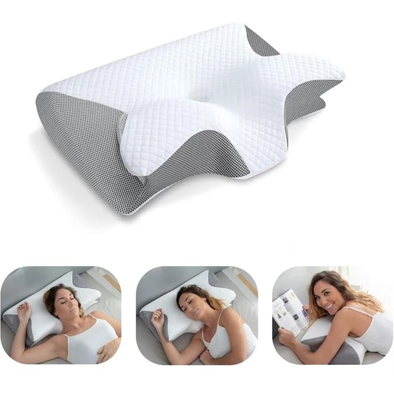 Memory Foam Cervical Pillow with 2 in 1 Ergonomic Contour fo | Inspire ...