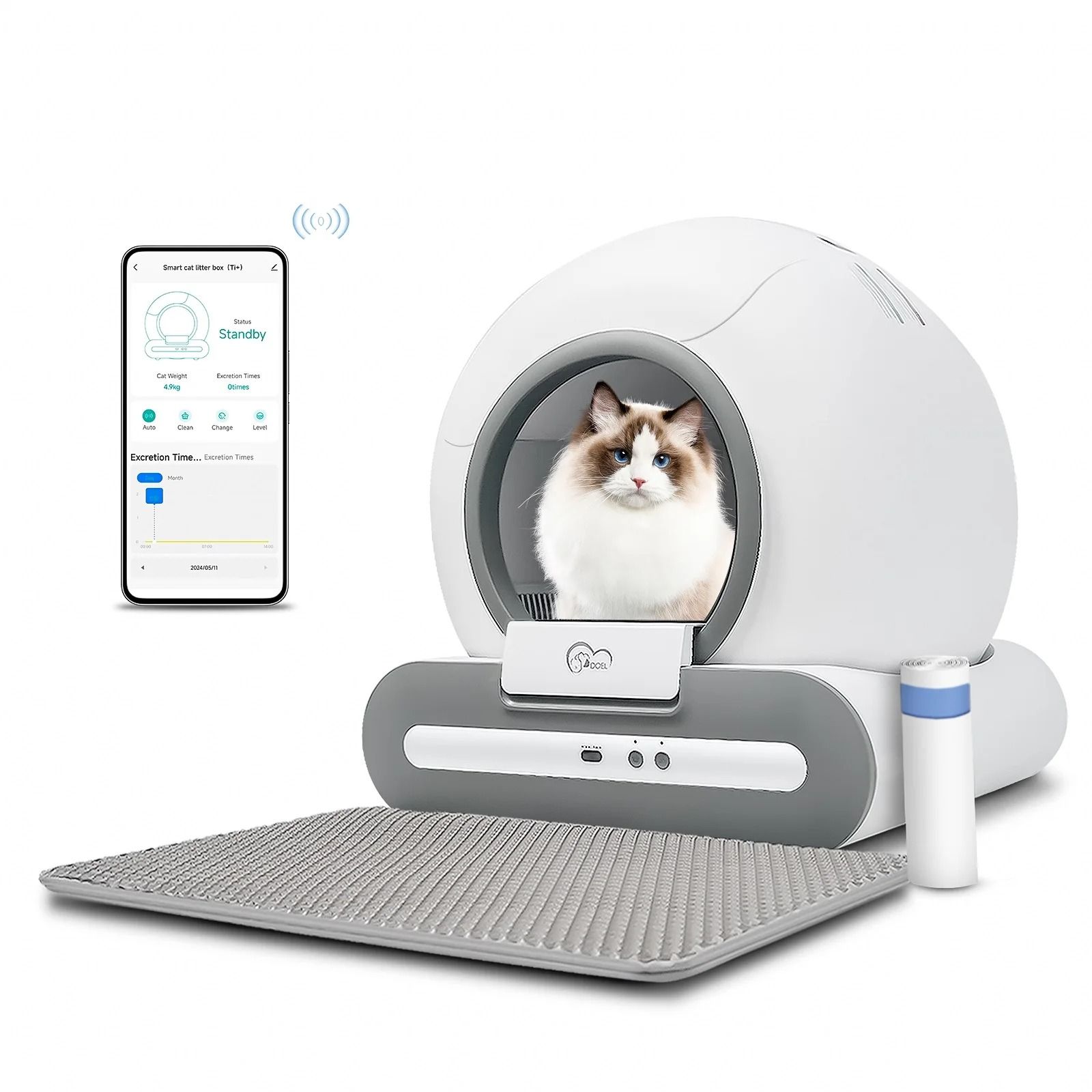 DOEL Automatic Cat Litter Box Self Cleaning with App Control | Inspire ...