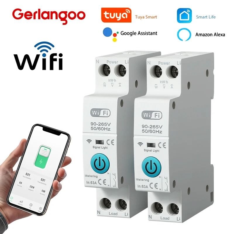 Tuya WiFi Smart Circuit Breaker MCB 1P N 63A with Timer and | Inspire ...