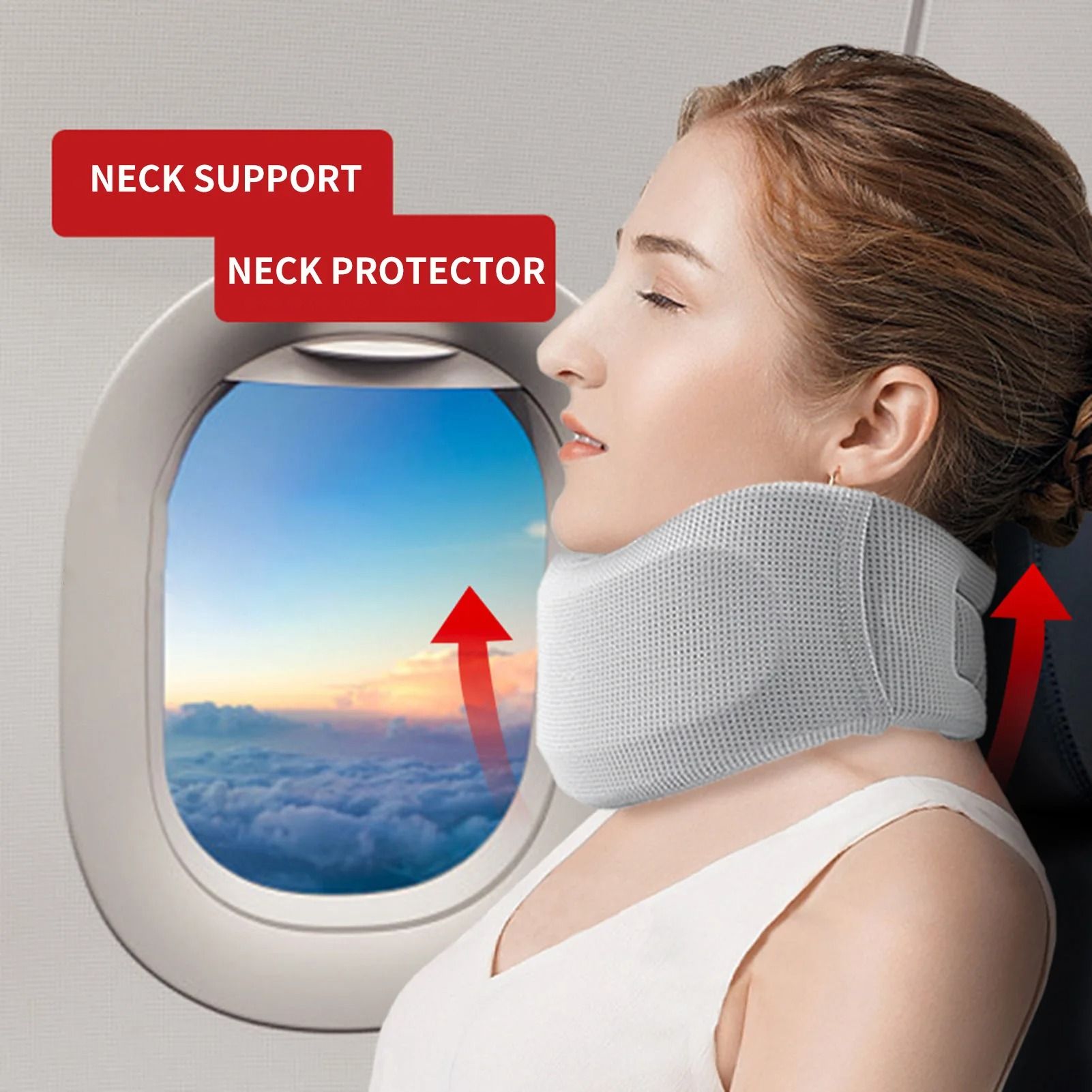 Travel Neck Brace Soft Support Corrector for Spine Pressure | Inspire ...