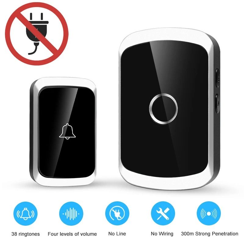 Smart Wireless Doorbell Kit Long Range Battery Powered Door | Inspire ...