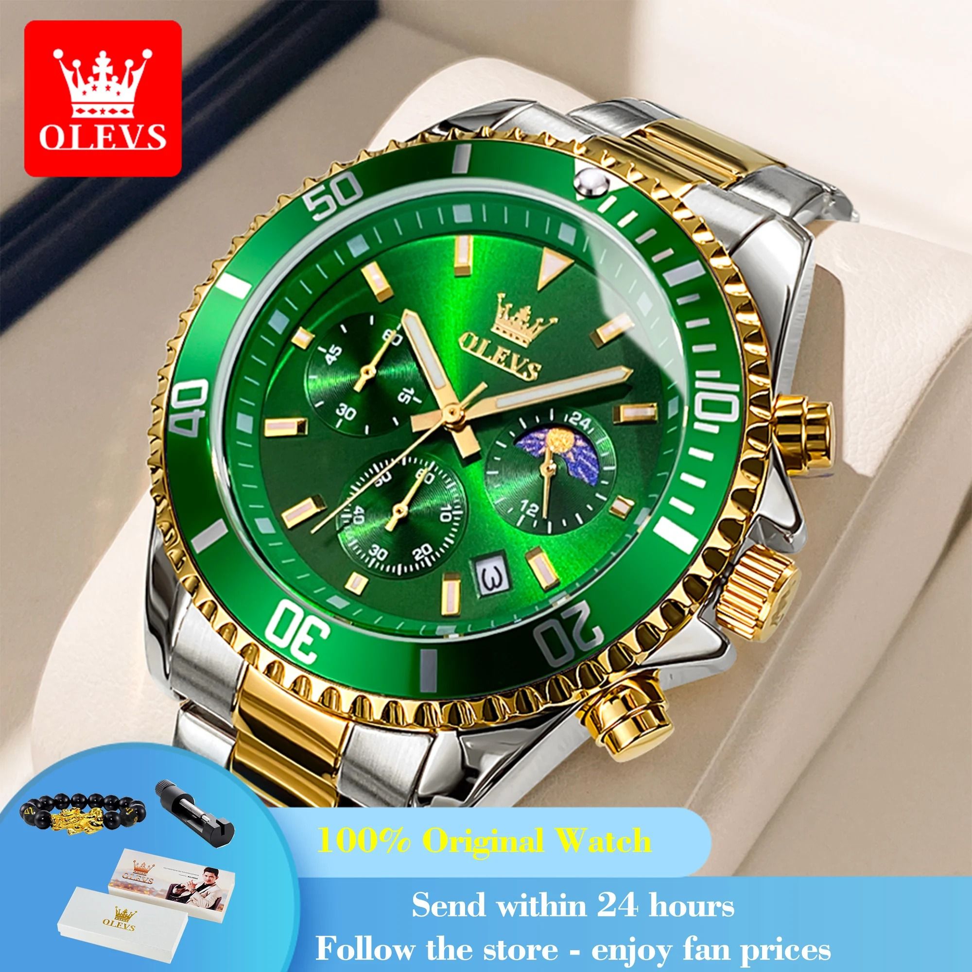 OLEVS 2870 Men Chronograph Quartz Watch | Inspire Uplift